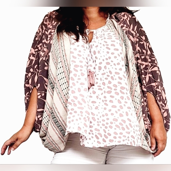 Gigio | Tops | Gigio Usa Womens 0rayon Boho Ditzy Blouse Floralanimal ...